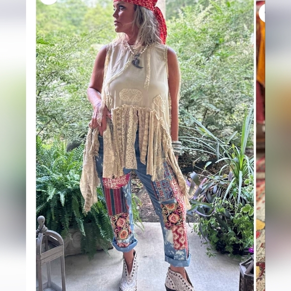 Jaded Gypsy | Jeans | Nwt Jaded Gypsy Kantha Sunrise Jeans Lxl Colorful ...